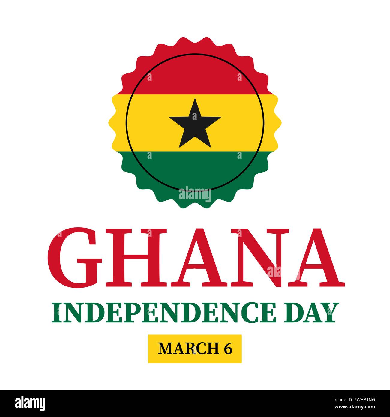 Ghana Independence Day typography poster. Ghanaian holiday on March 6 ...