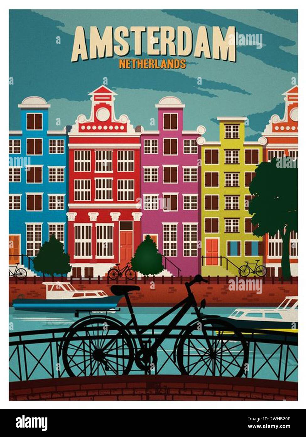 Retro travel posters worldwide hi-res stock photography and images - Alamy