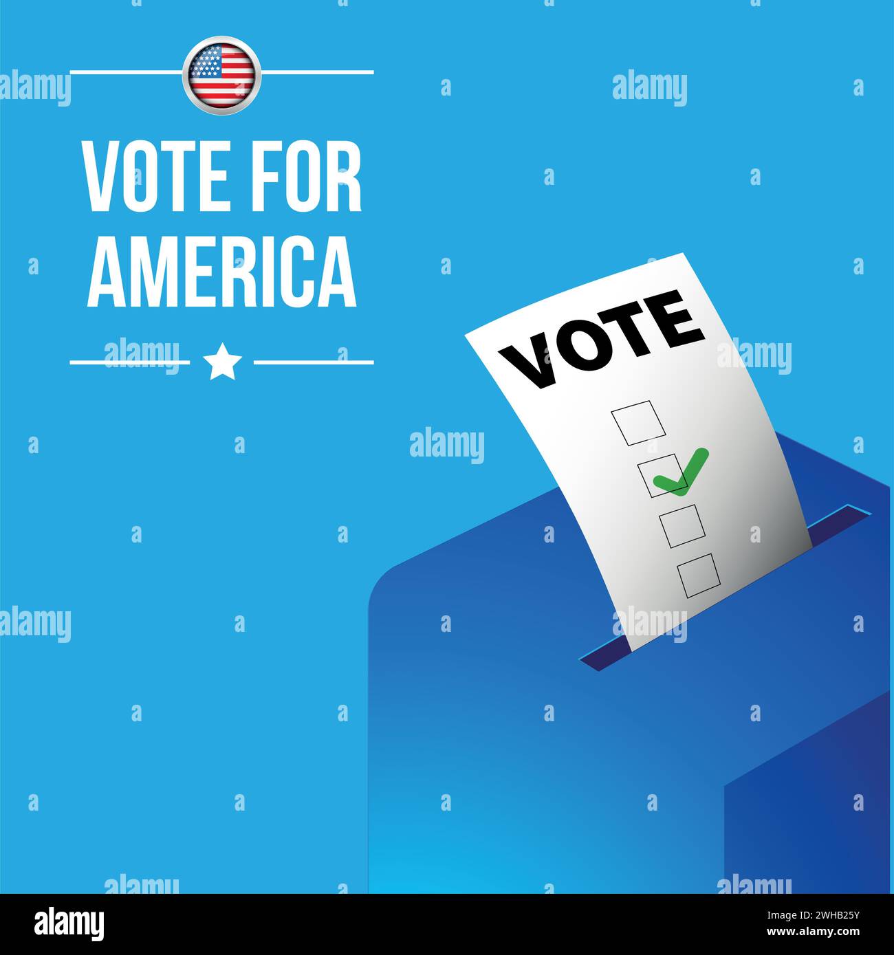 Usa Presidential election Vote box Stock Vector Image & Art - Alamy