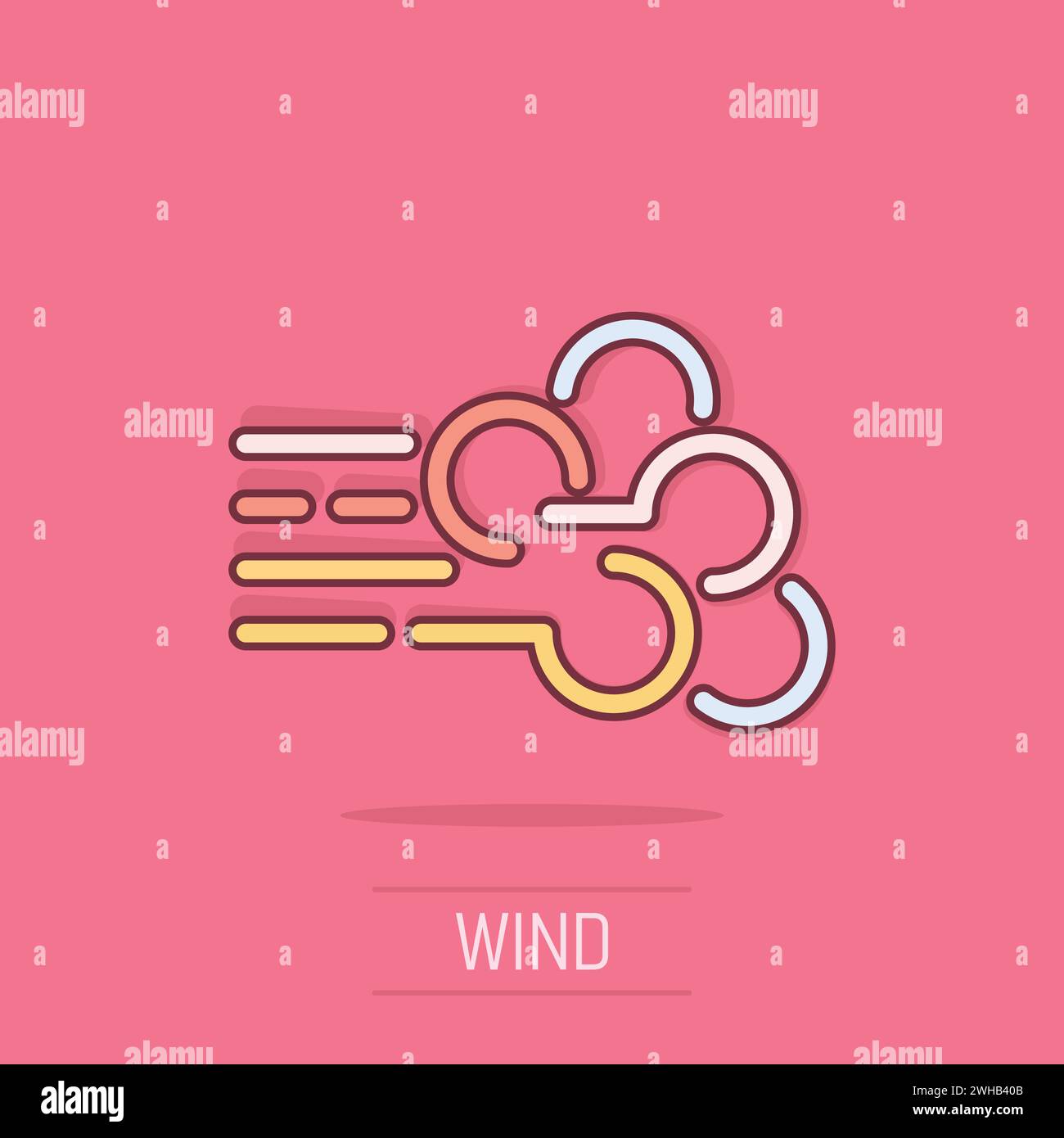 Windy cloud cartoon Stock Vector Images - Alamy