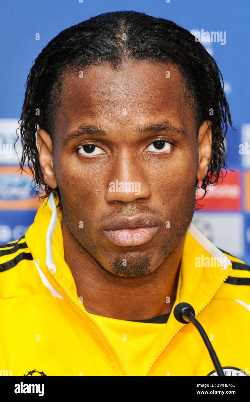 Didier Drogba, Champions League Press Conference, London, UK Stock ...