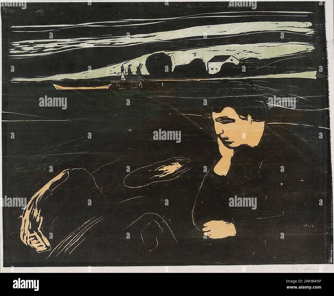 Edvard Munch (1863-1944) - Norwegian - Expressionism - melancholy [1896 ...