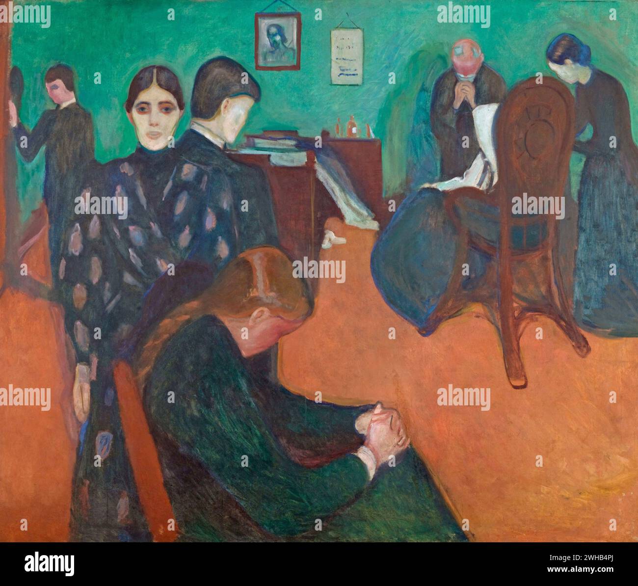 Edvard Munch (1863-1944) - Norwegian - Expressionism - death in the ...