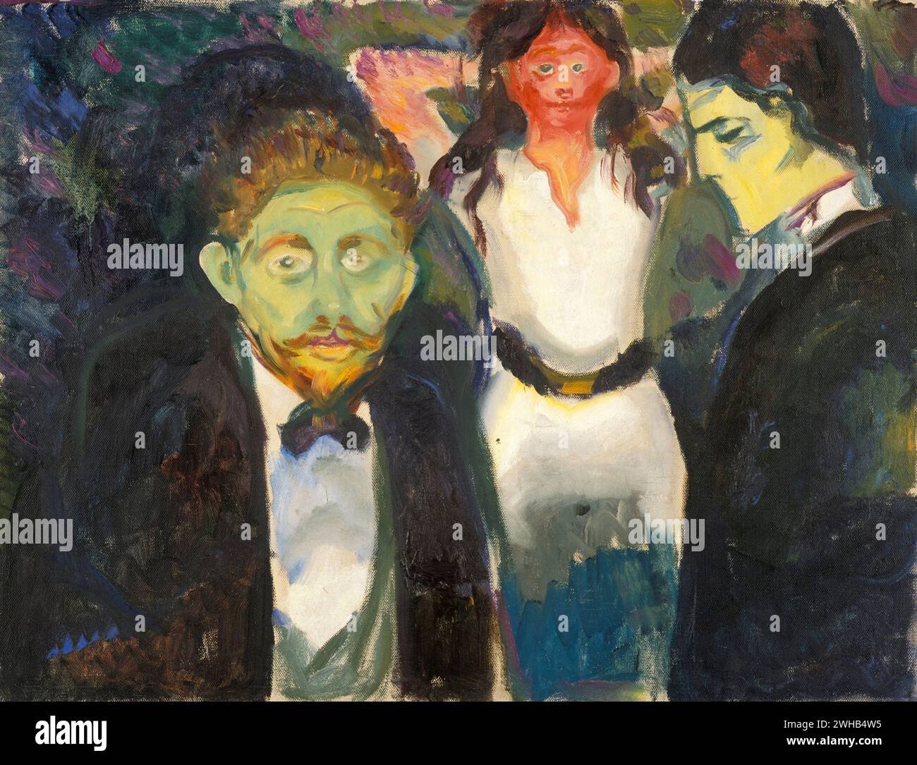 Edvard Munch (1863-1944) - Norwegian - Expressionism - jealousy [1907/1 ...