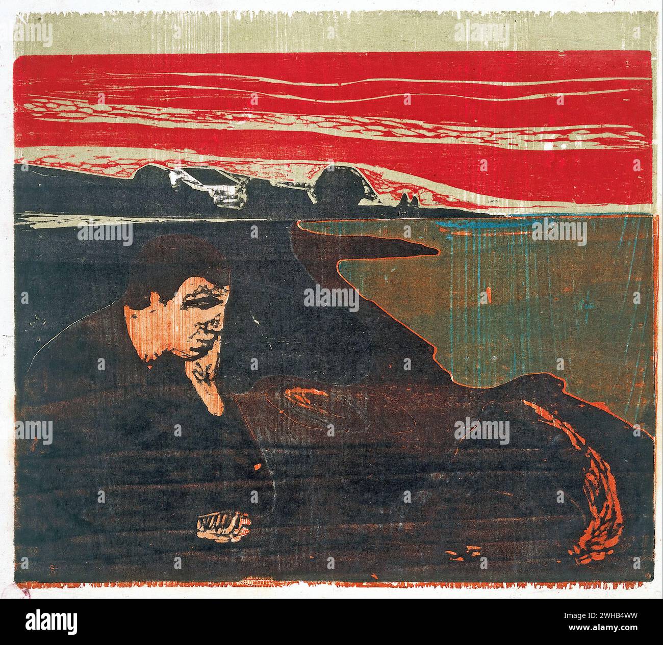 Edvard Munch (1863-1944) - Norwegian - Expressionism - evening ...