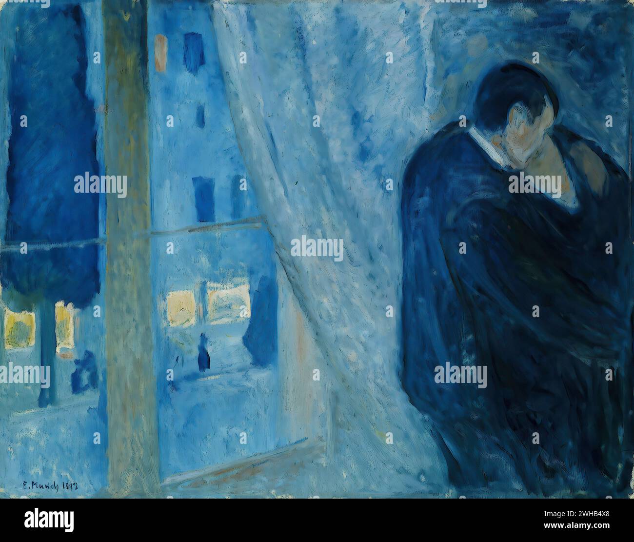 Edvard Munch (1863-1944) - Norwegian - Expressionism - kiss by the ...