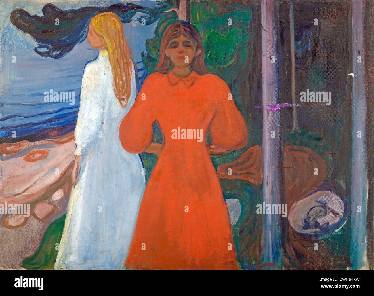 Edvard Munch (1863-1944) - Norwegian - Expressionism - red and white ...