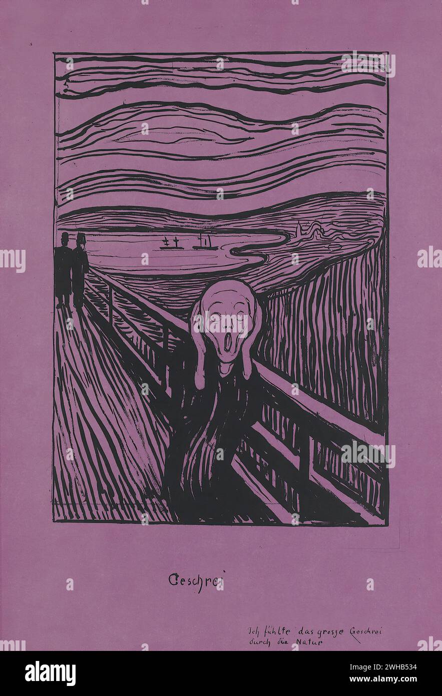 Edvard Munch (1863-1944) - Norwegian - Expressionism - the scream [1895/1 Stock Photo - Alamy