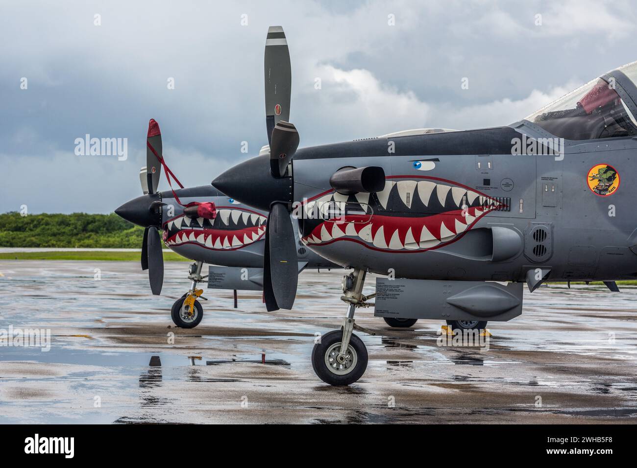 Dominican Air Force Embraer EMB 314 Super Tucano fighter aircraft at ...