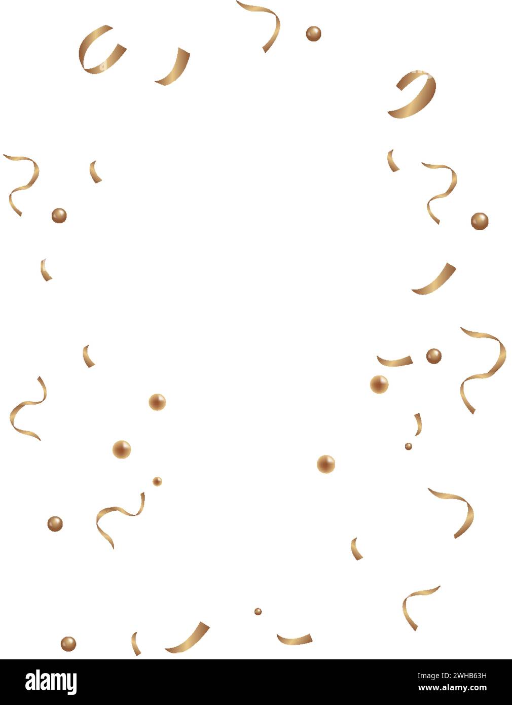 Grand opening design with ribbon, balloons and gold scissors, confetti ...