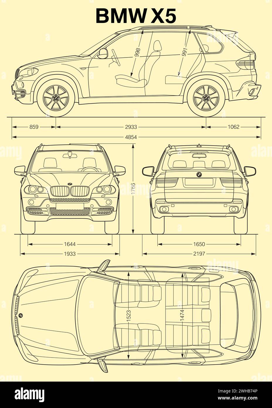 Bmw x5 Stock Vector Images - Alamy