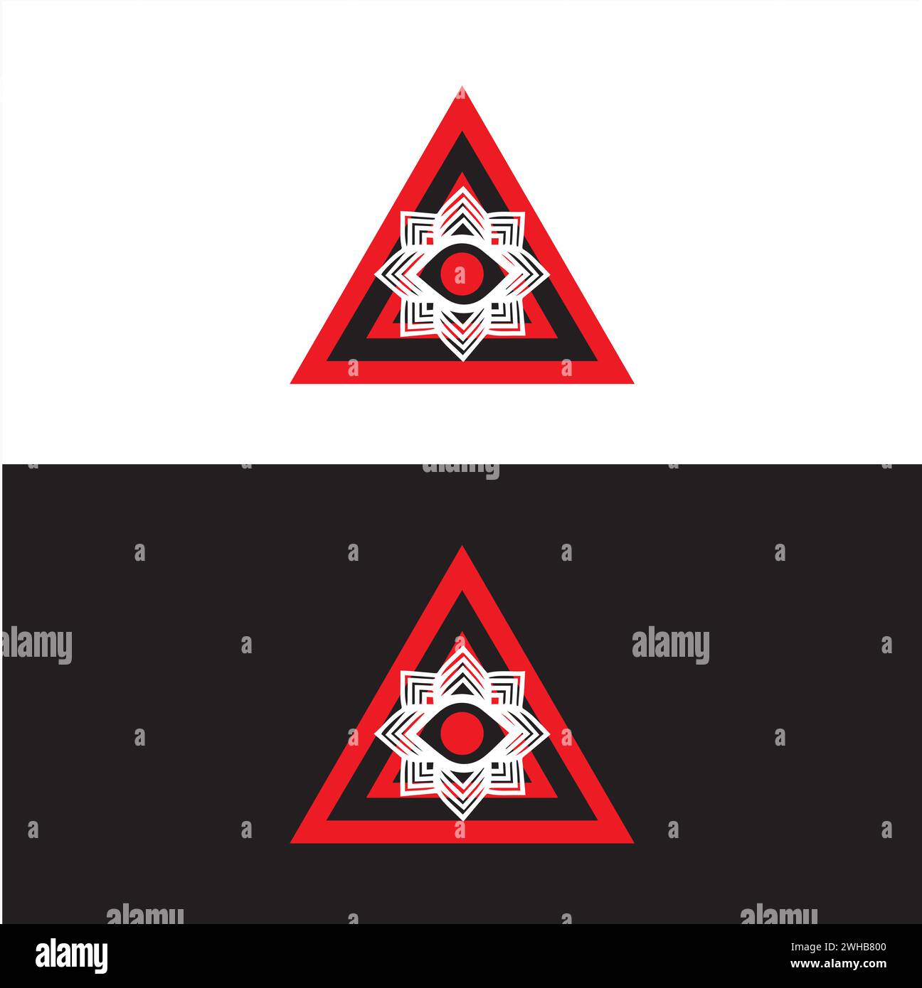 One eye Logo.One eye triangle vector Logo Stock Vector Image & Art - Alamy