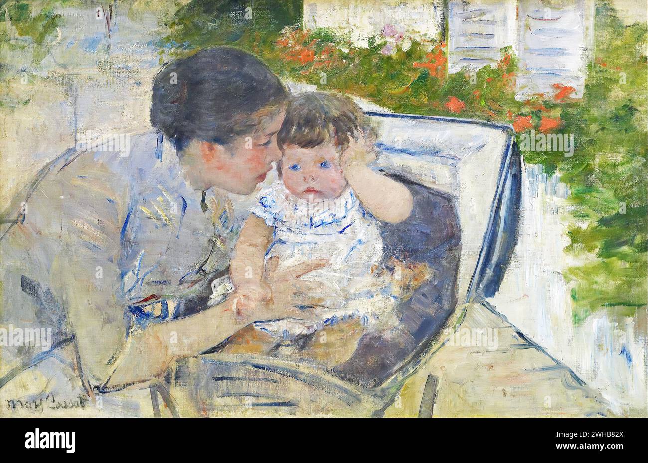 Mary Cassatt - Susan comforting the baby [1881] Stock Photo - Alamy