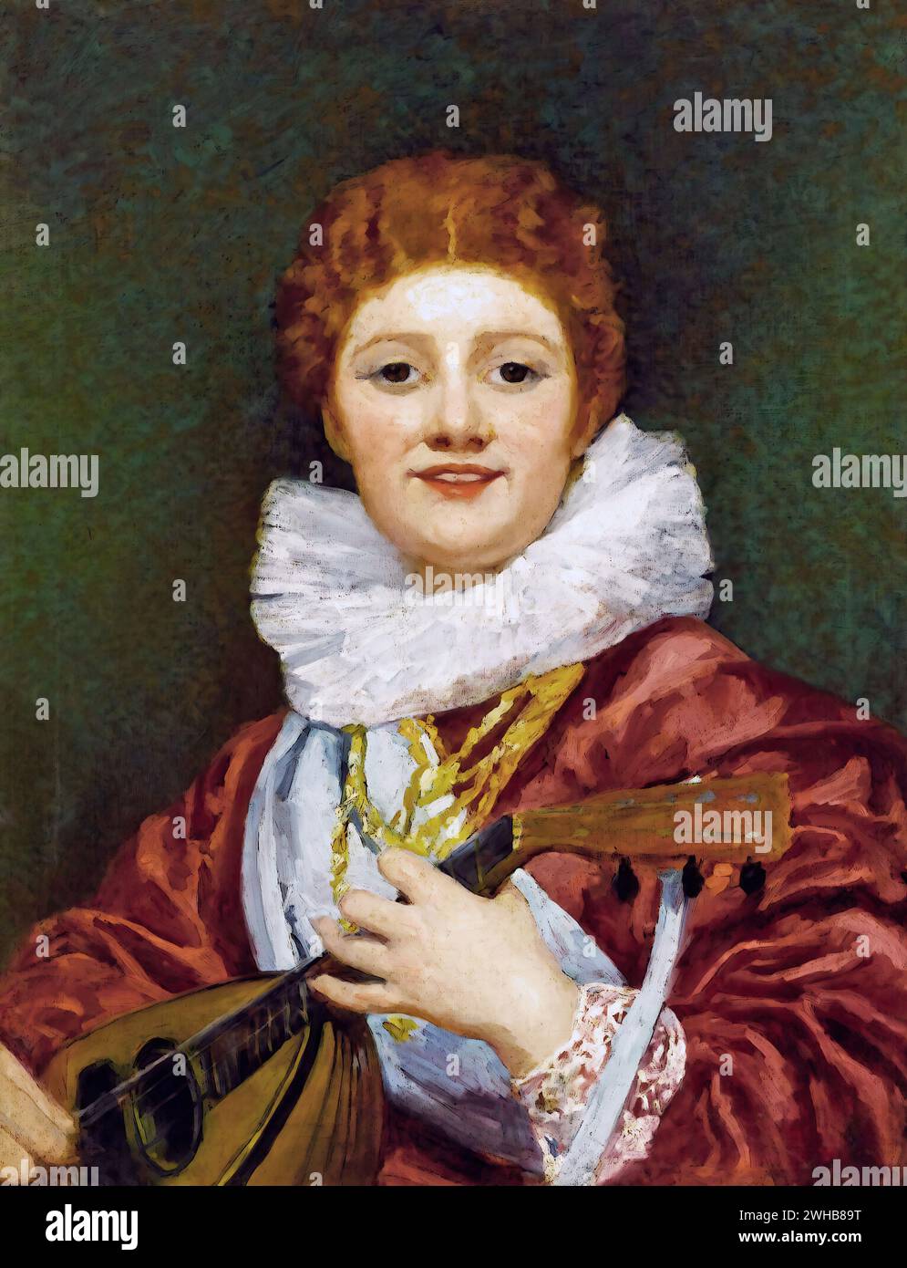 Mary Cassatt - Young woman wearing a ruff [1869] Stock Photo - Alamy