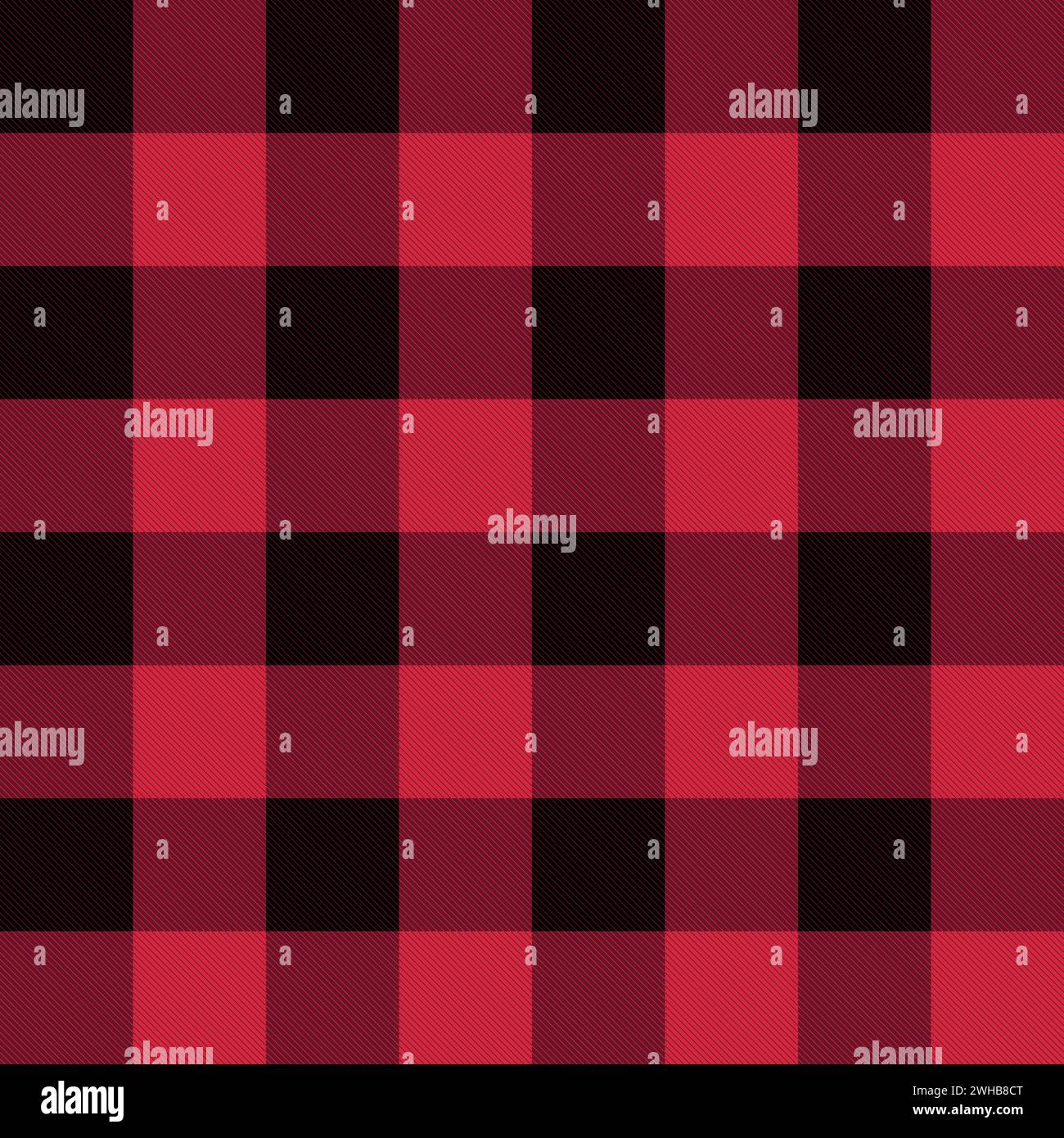 plaid flannel pattern, black and red checkered seamless repeatable ...