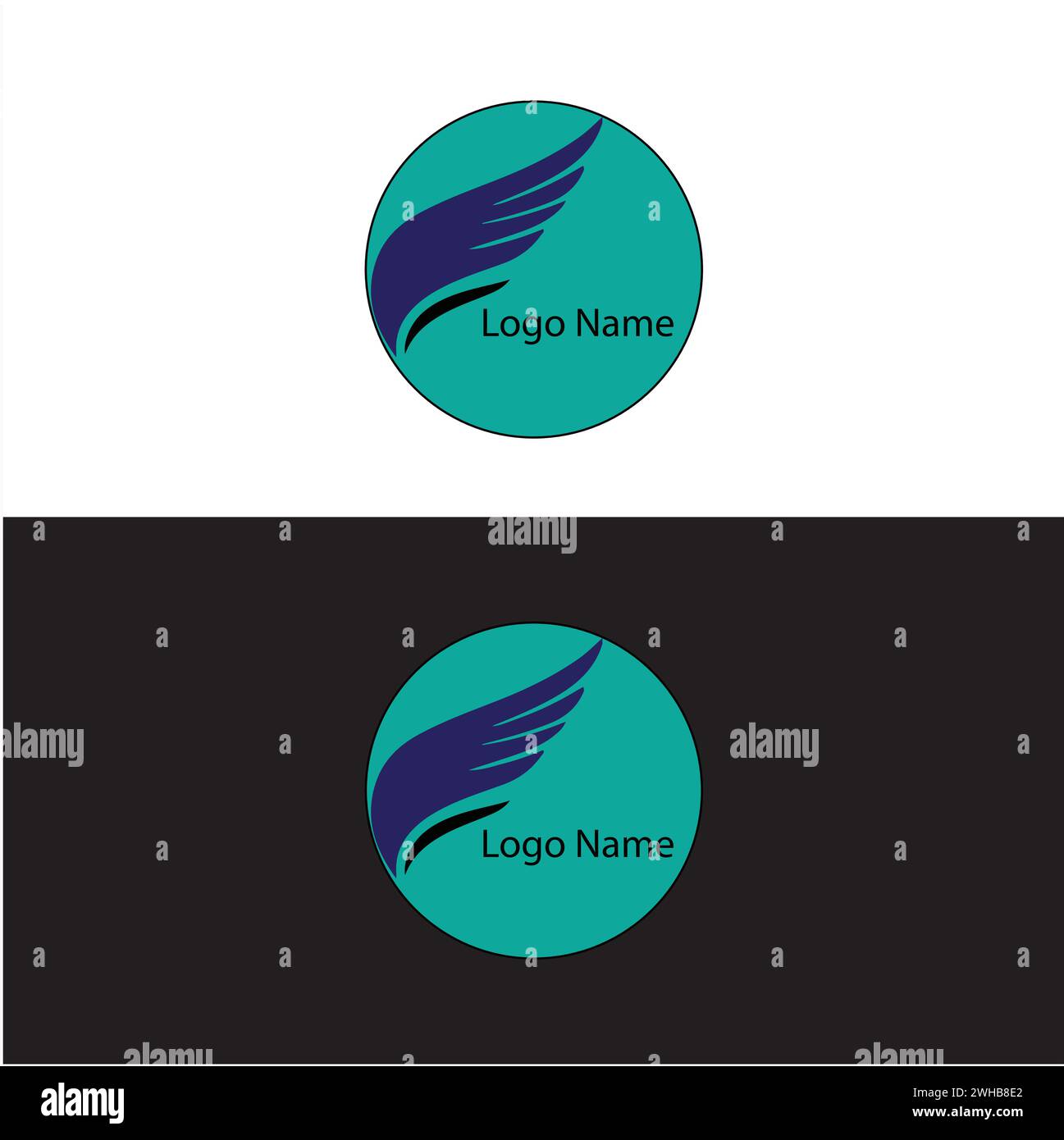 Brid vector logo.Bird wing logo Stock Vector Image & Art - Alamy