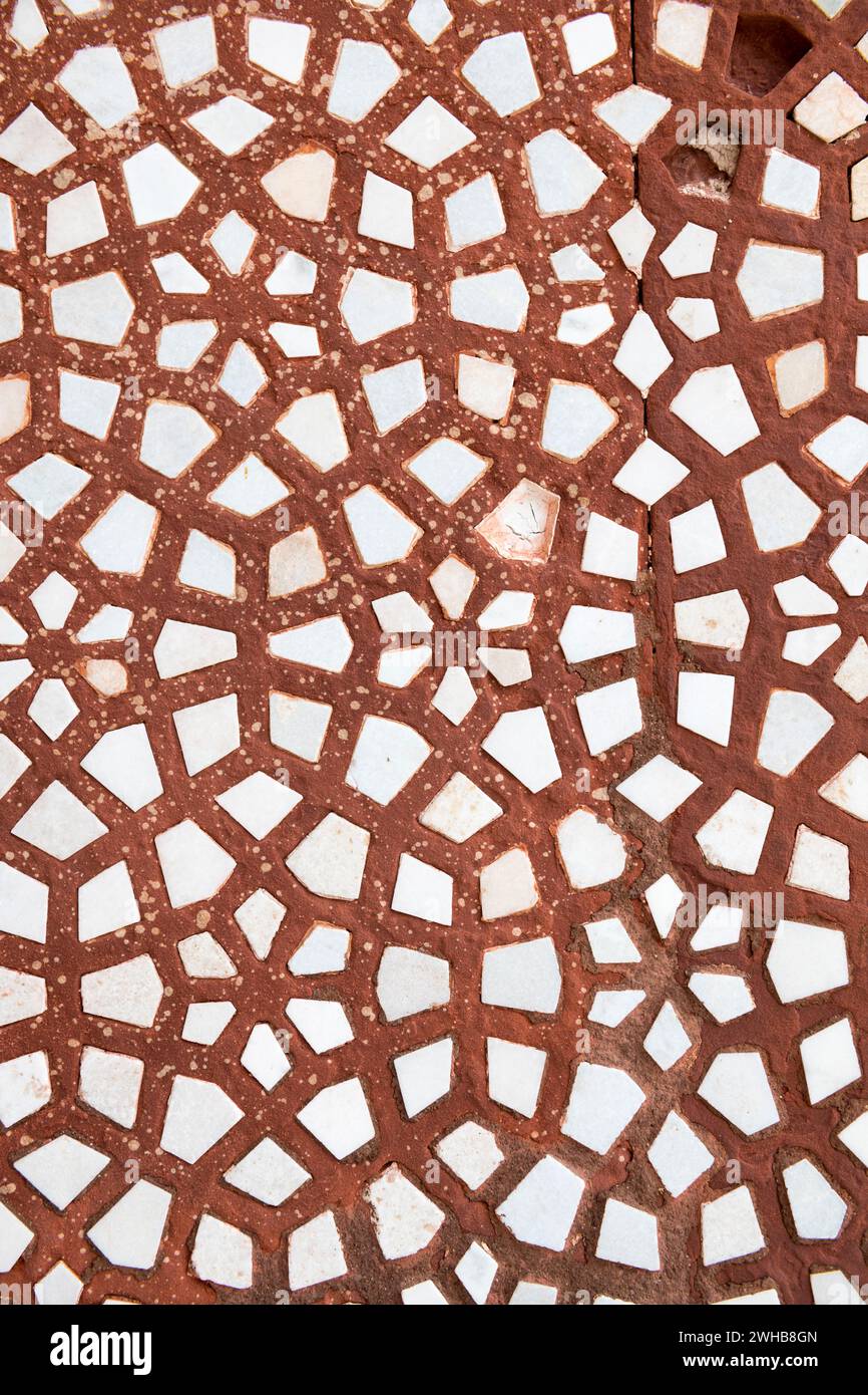 Marble inlaid in red sandstone at the Jama Masjid Mosque, Fatehpur ...