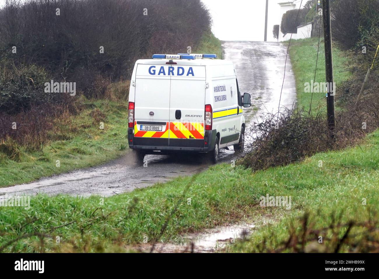 A Garda vehicle near to the scene in the Rathmoylan area of Dunmore ...