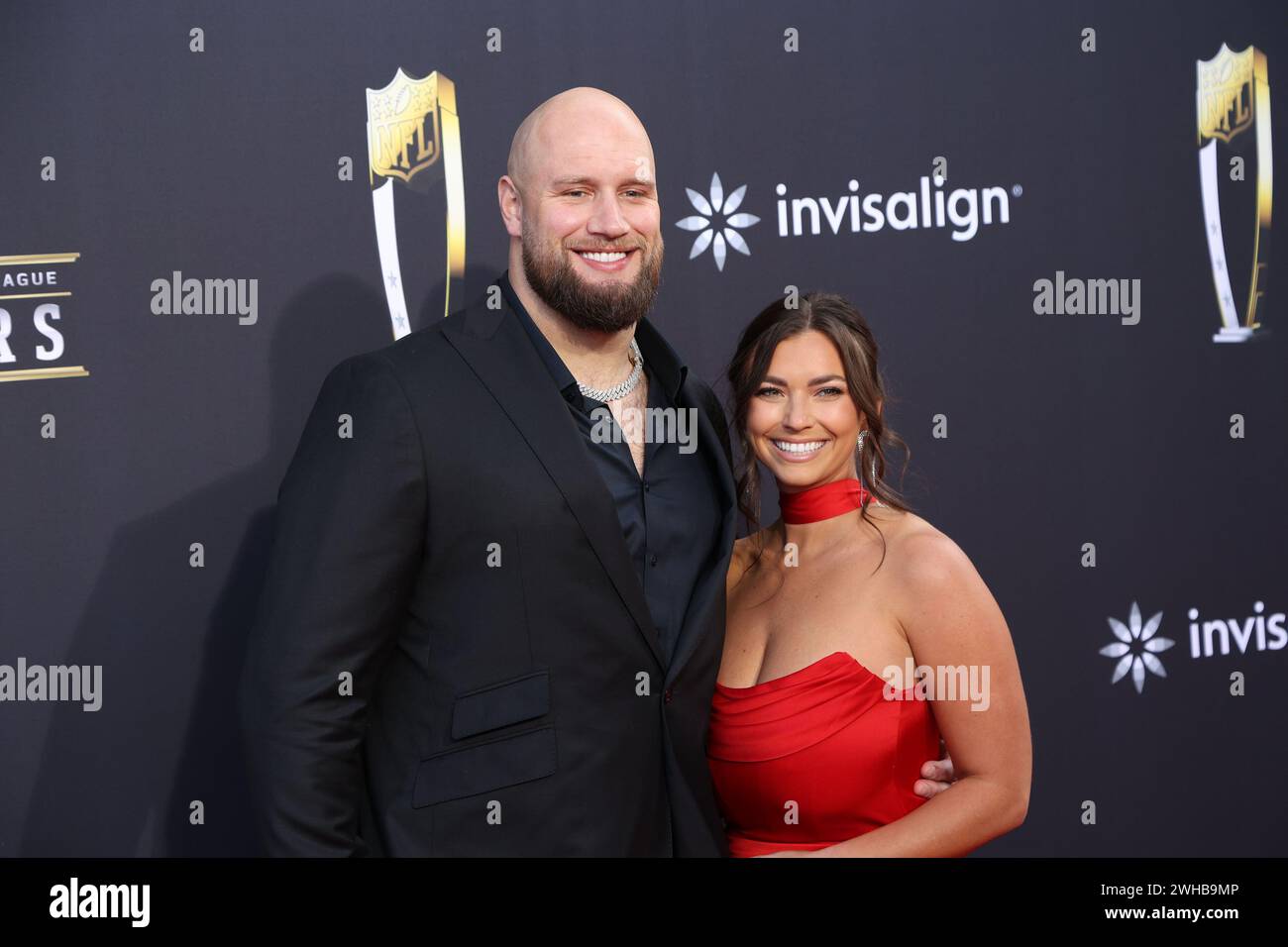 Las Vegas, United States. 08th Feb, 2024. (L-R) Lane Johnson and ...