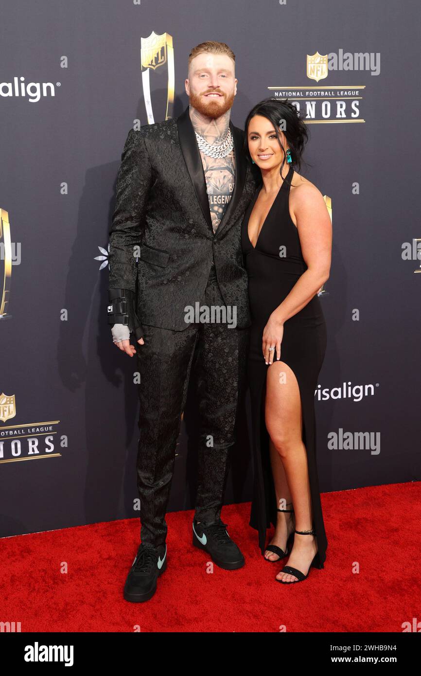 Las Vegas, United States. 08th Feb, 2024. Maxx Crosby and Rachel Crosby ...