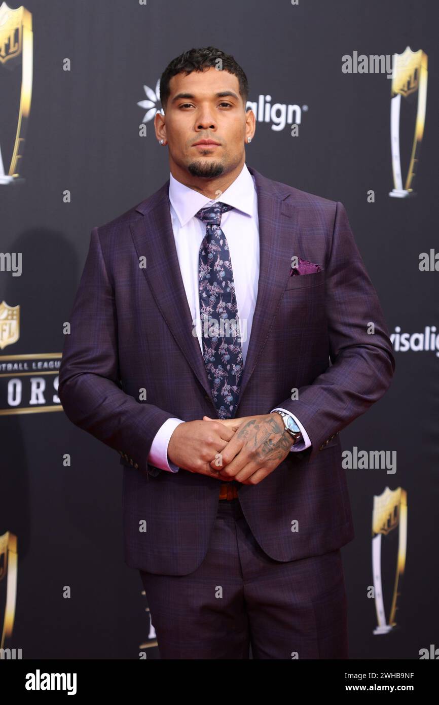 Las Vegas, United States. 08th Feb, 2024. James Conner arrives on the ...