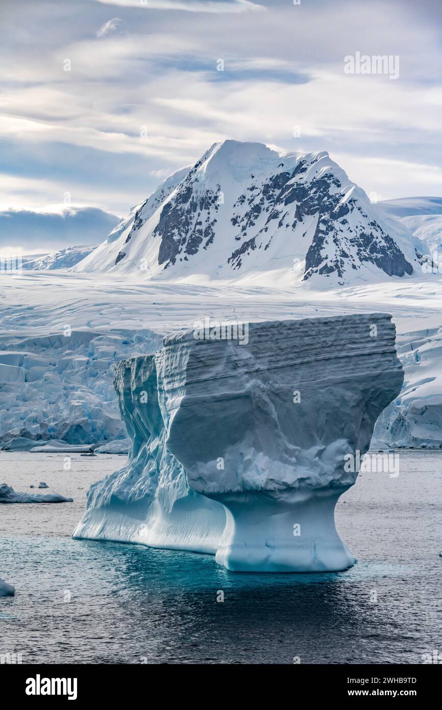A very large iceberg in the middle of the Lemaire Channel Stock Photo ...