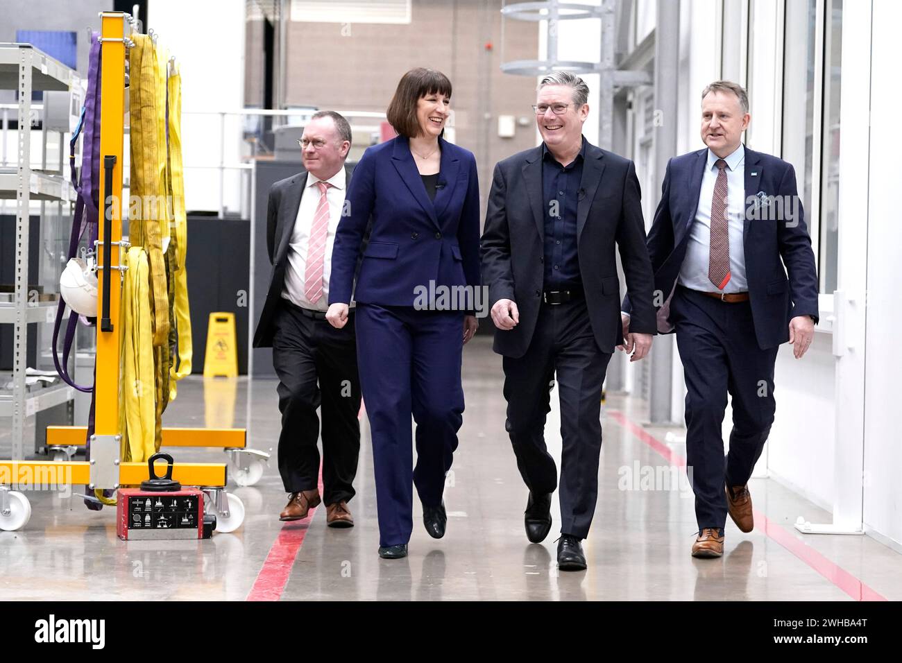 Labour leader Sir Keir Starmer (second right)and shadow chancellor ...
