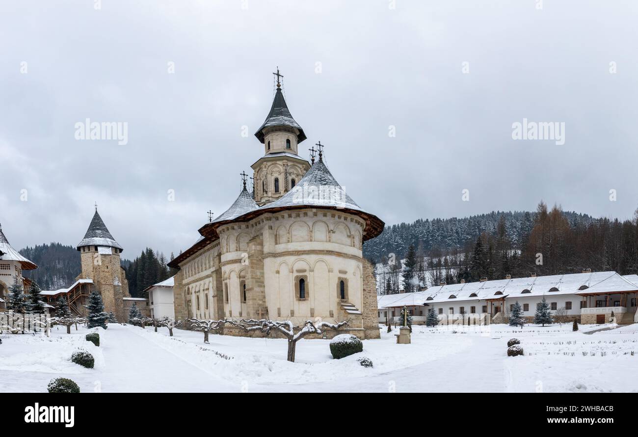 The beautiful Sihastria Putnei monastery from Suceava county in Romania ...