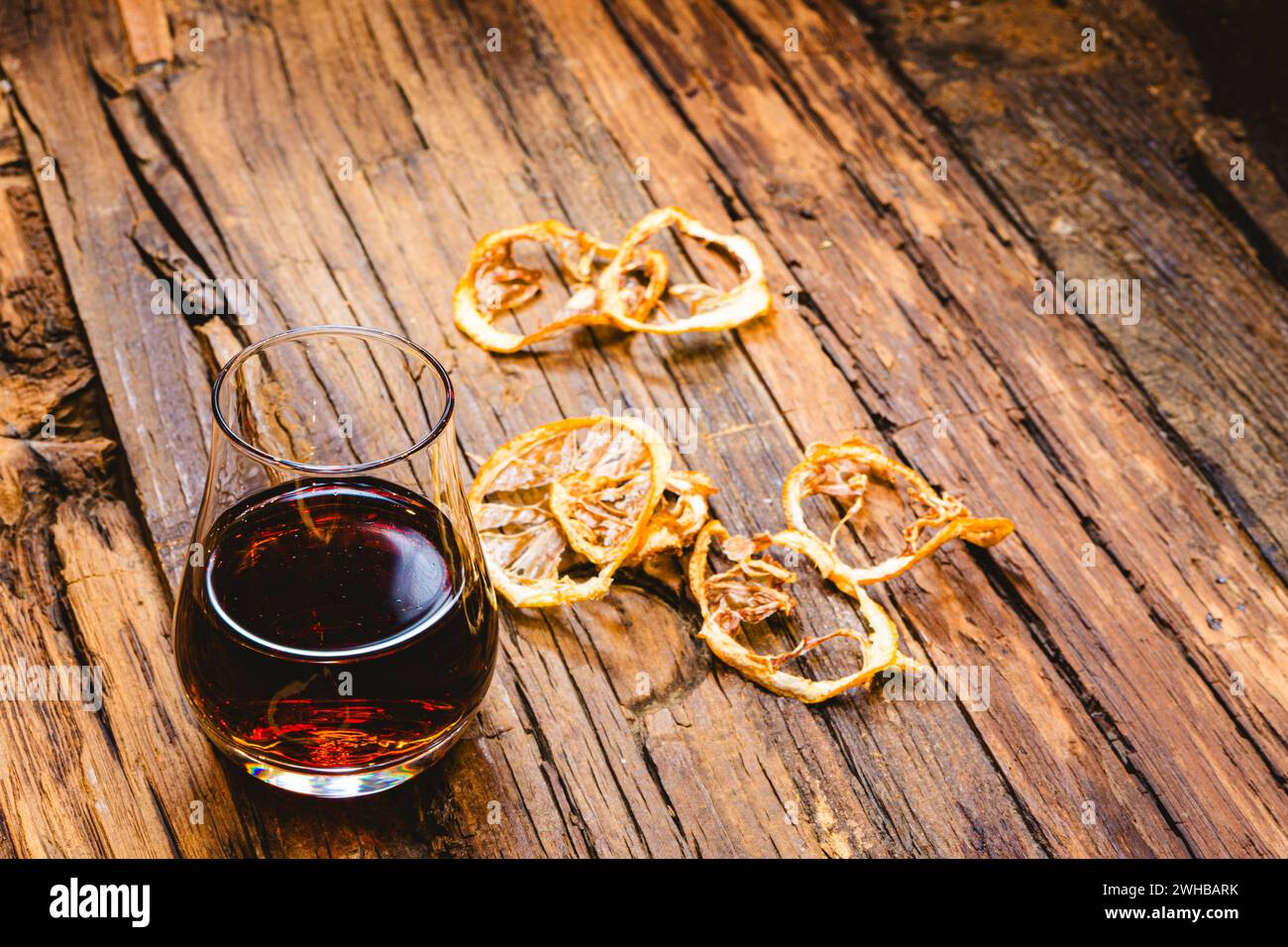 Close Up of a Glass of Sweet Madeira Fortified Wine Stock Photo - Alamy