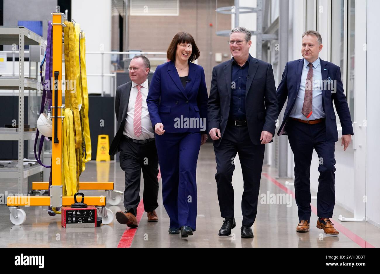 Labour leader Sir Keir Starmer (2nd right) and shadow chancellor Rachel ...