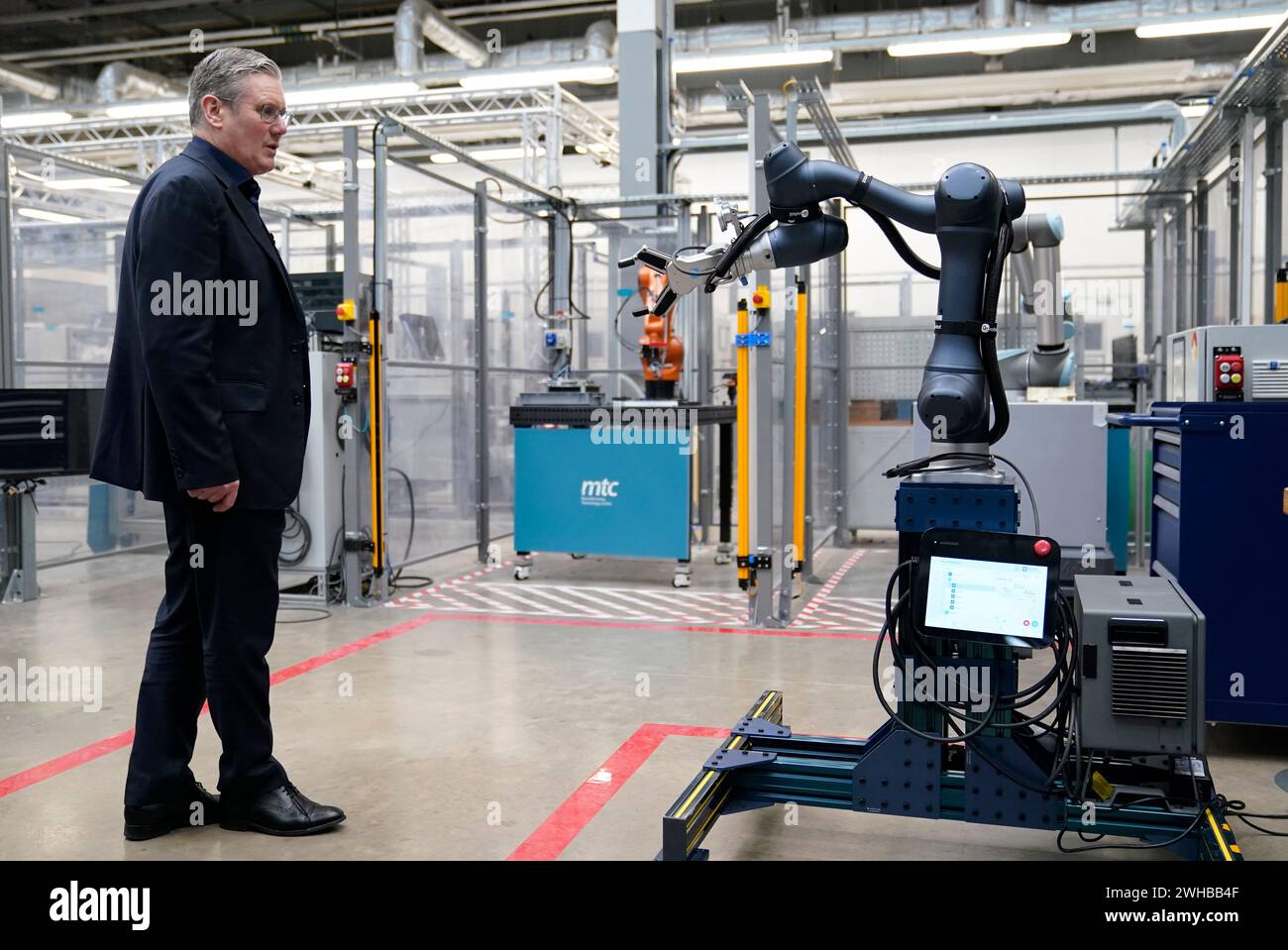 Labour leader Sir Keir Starmer during a visit with shadow chancellor ...
