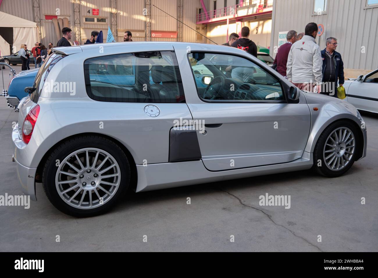 Renault Clio V6 at Retro Málaga classic motor show. Spain Stock Photo ...