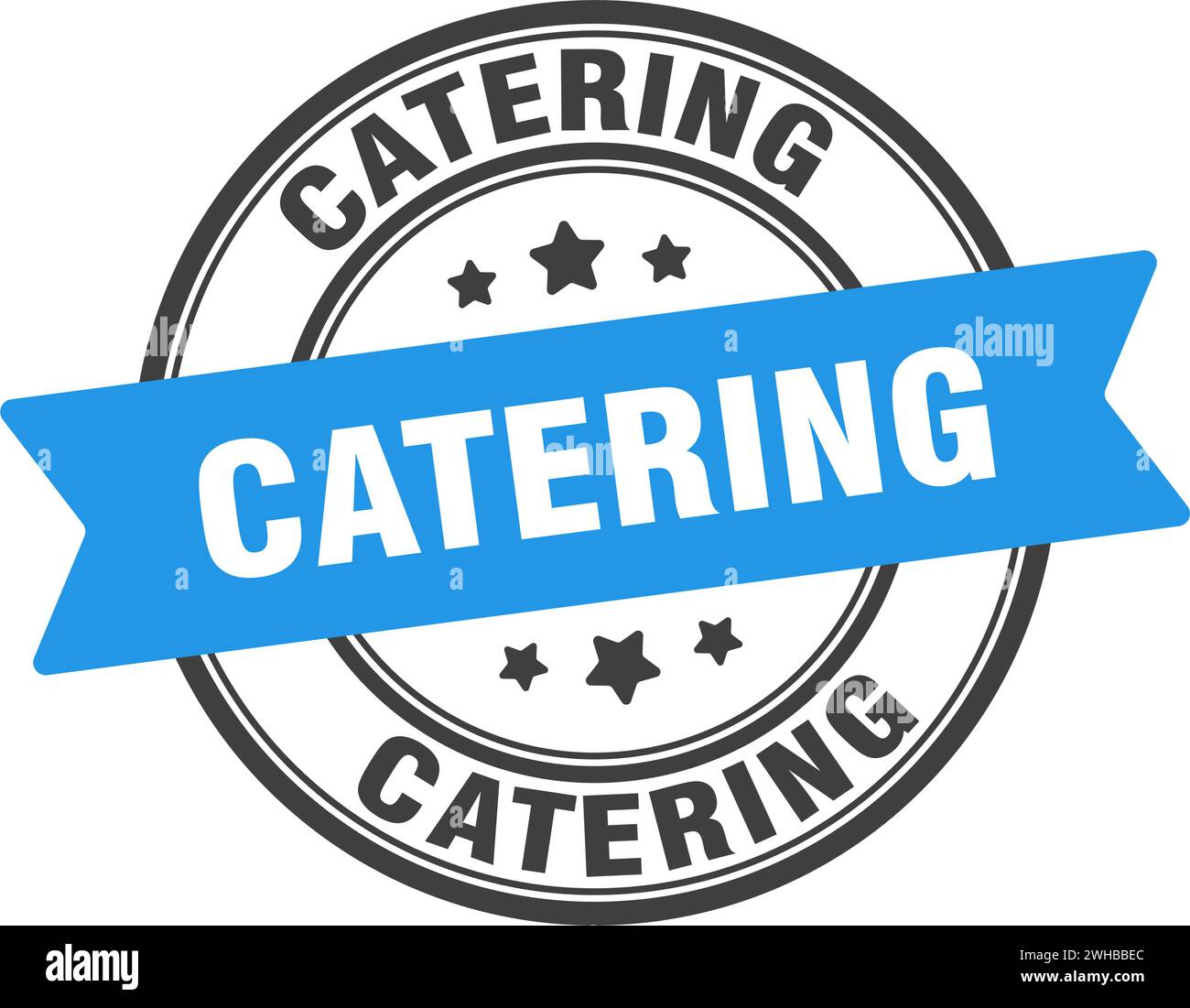 catering stamp. catering round sign. label on transparent background ...