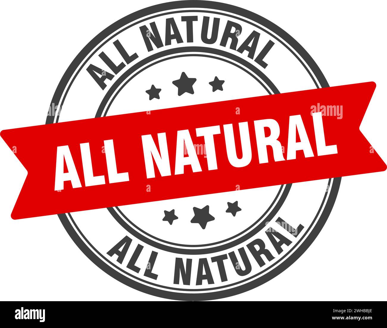 all natural stamp. all natural round sign. label on transparent ...