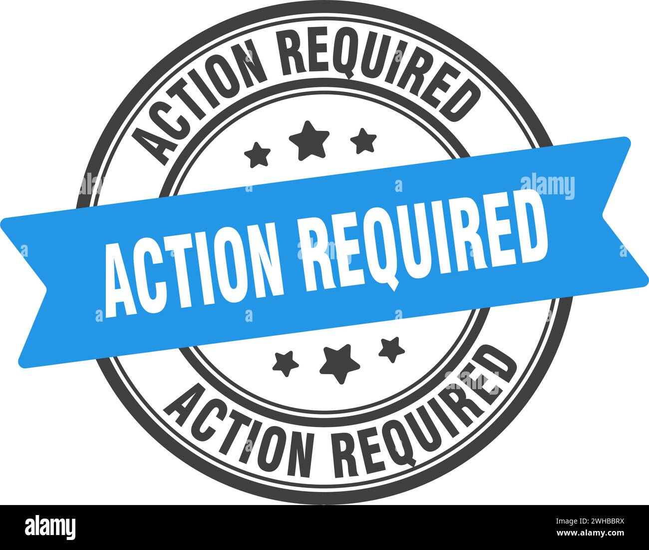 action required stamp. action required round sign. label on transparent ...