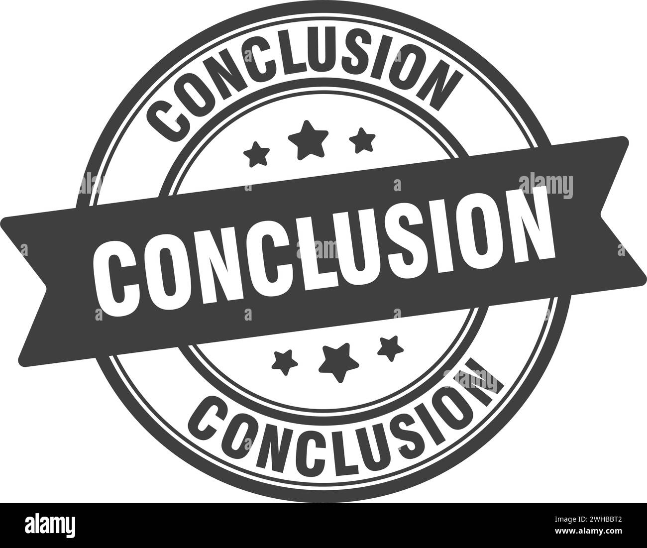 conclusion stamp. conclusion round sign. label on transparent ...