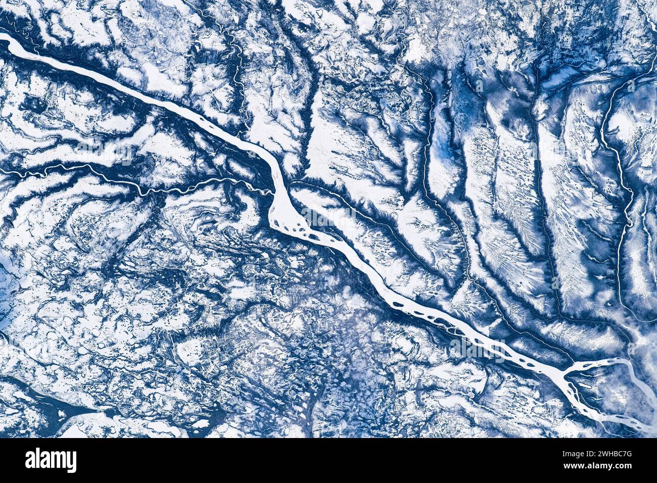 Winter season, snow covering land in Canada Stock Photo - Alamy
