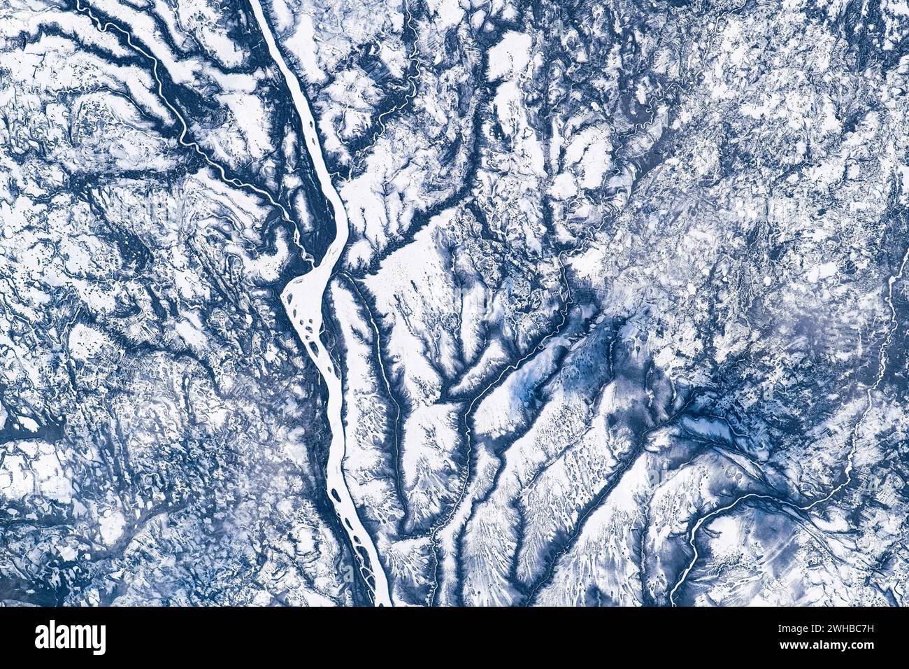 Winter season, snow covering land in Canada Stock Photo - Alamy