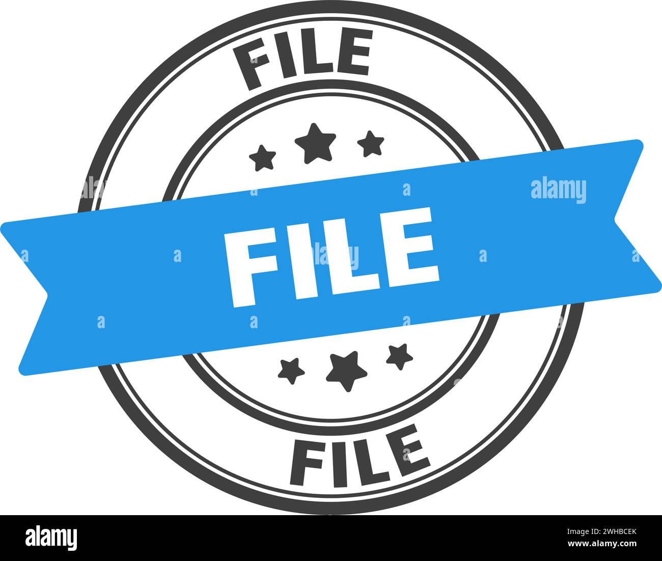 file stamp. file round sign. label on transparent background Stock ...