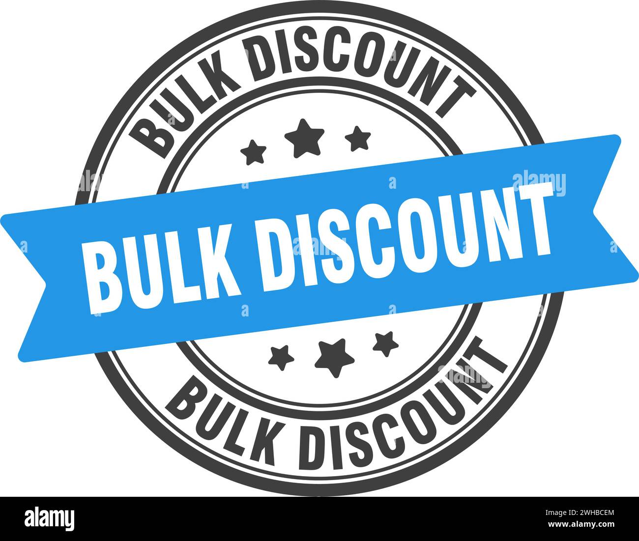 bulk discount stamp. bulk discount round sign. label on transparent ...