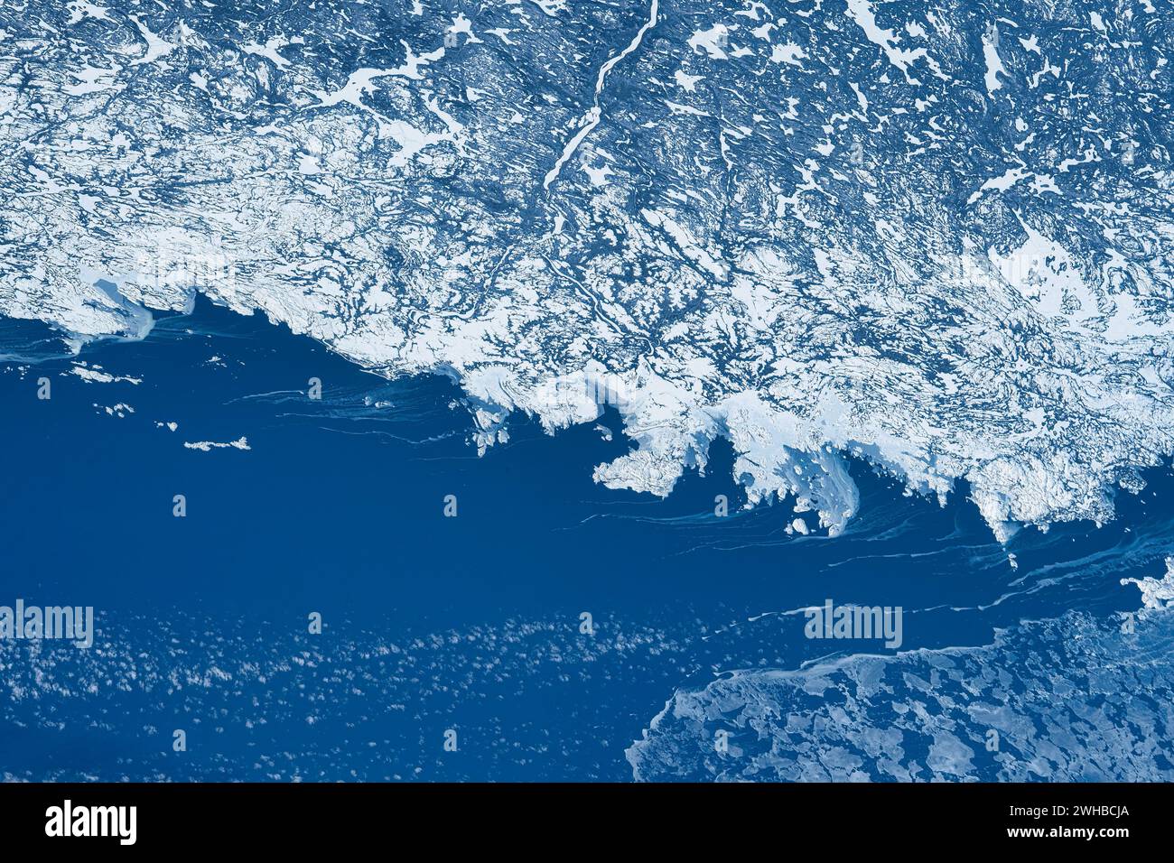 Winter weather and snow over land Stock Photo - Alamy