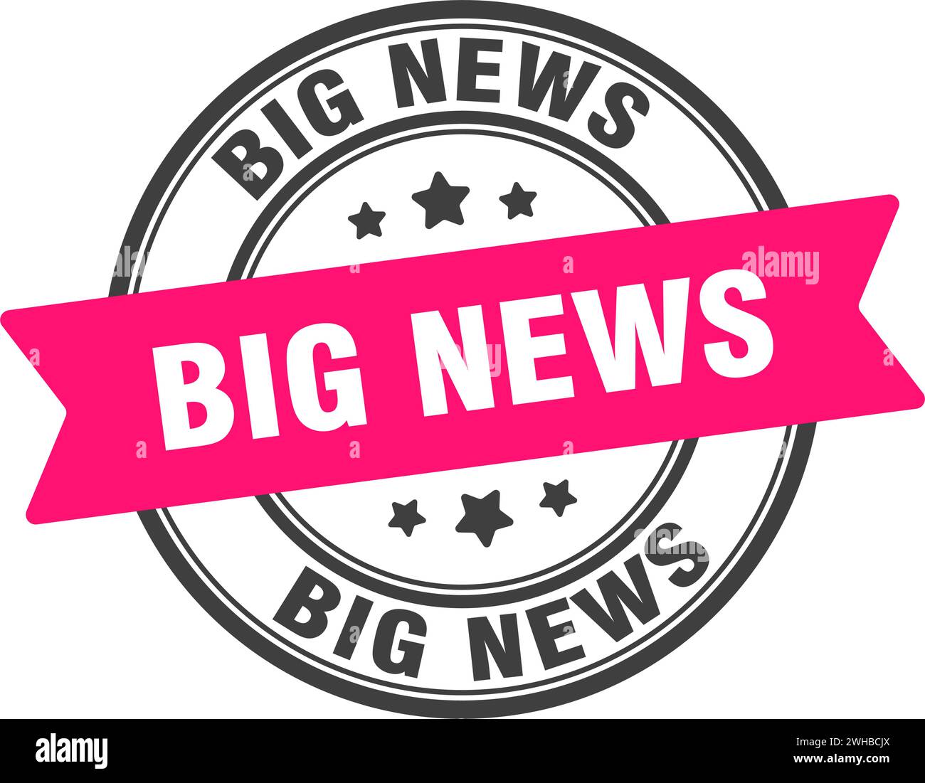 big news stamp. big news round sign. label on transparent background ...