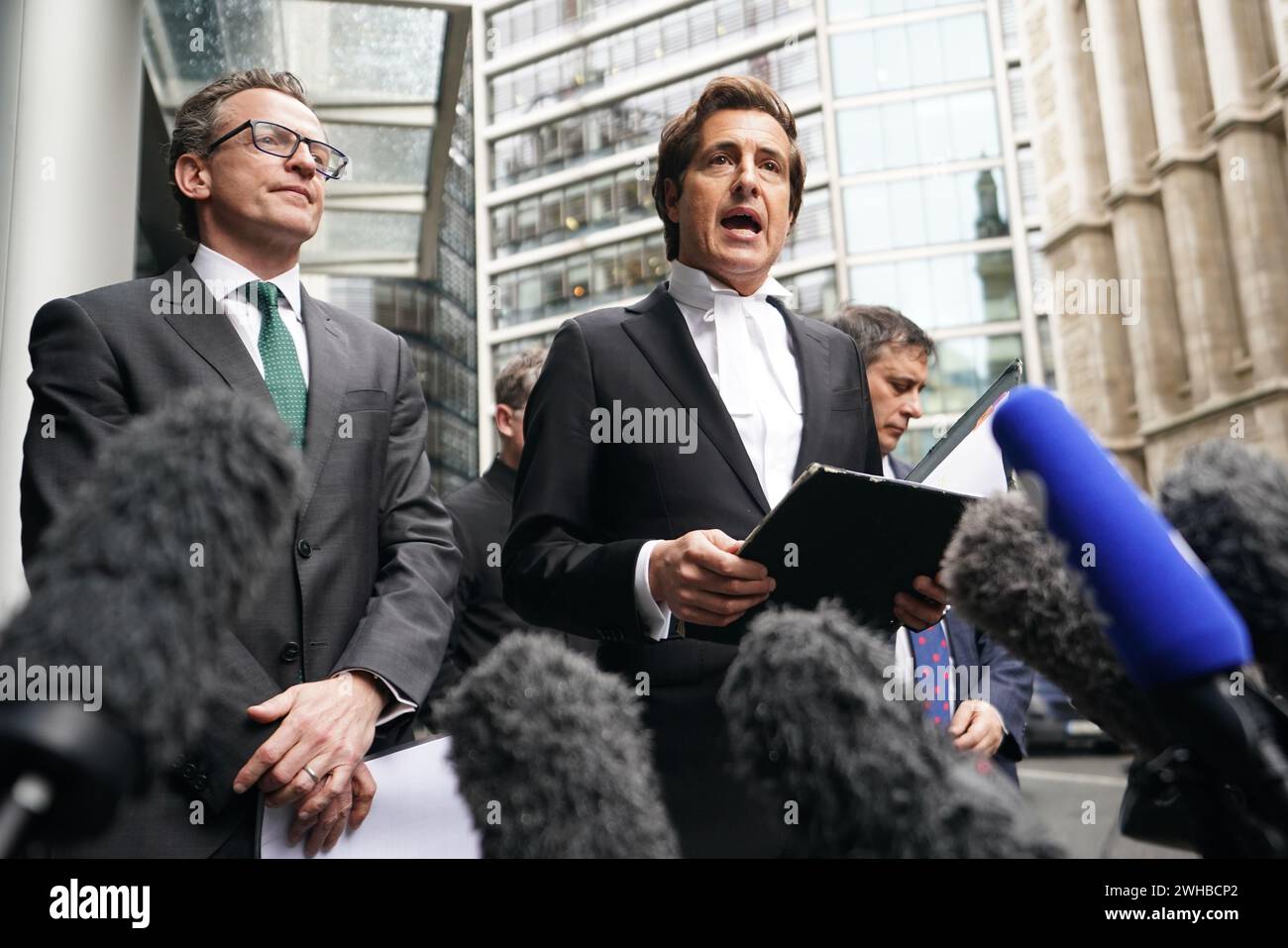 The Duke of Sussex's barrister, David Sherborne (right) speaking to the ...
