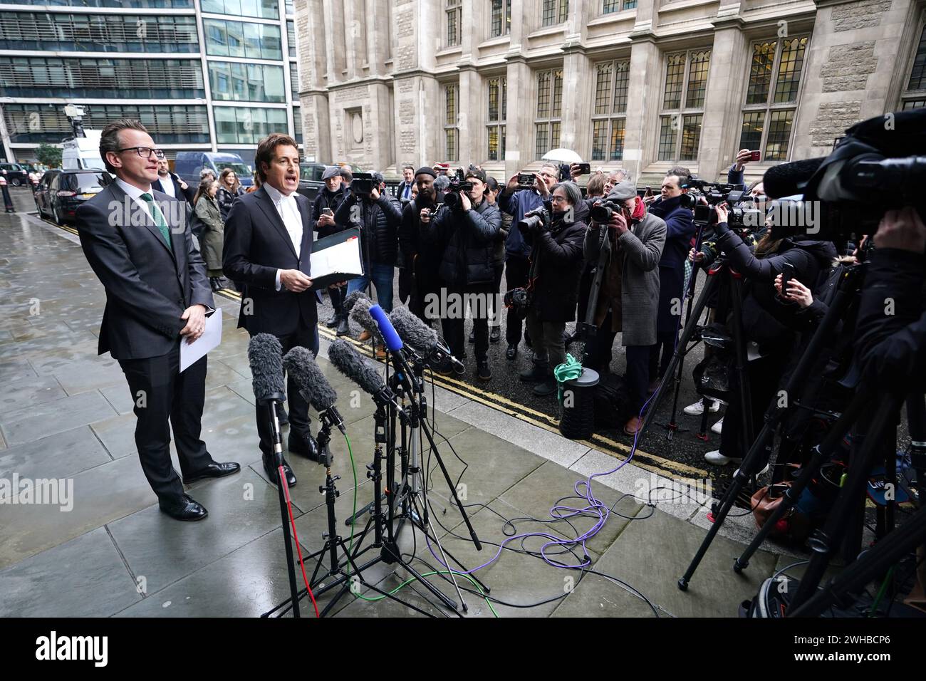 The Duke of Sussex's barrister, David Sherborne (right) speaking to the ...