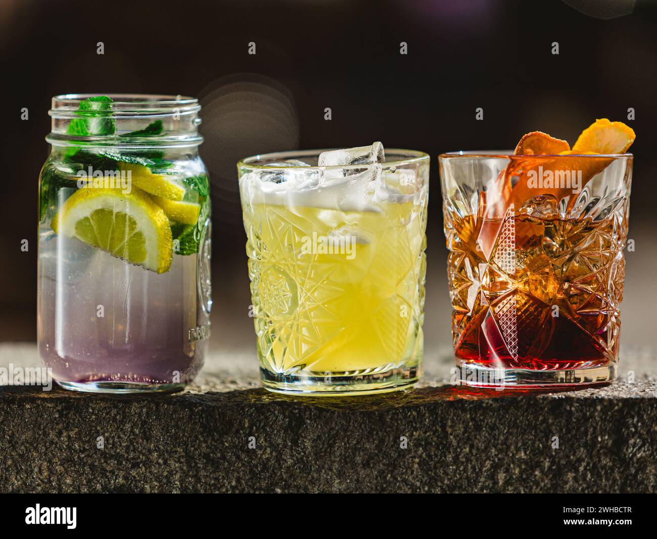 Set different summer cocktails hi-res stock photography and images - Alamy