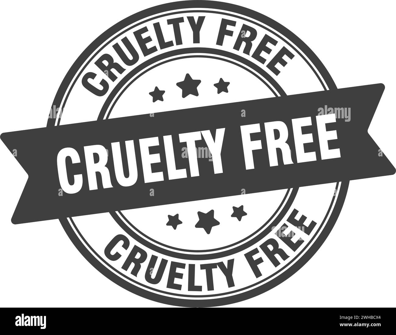 cruelty free stamp. cruelty free round sign. label on transparent ...