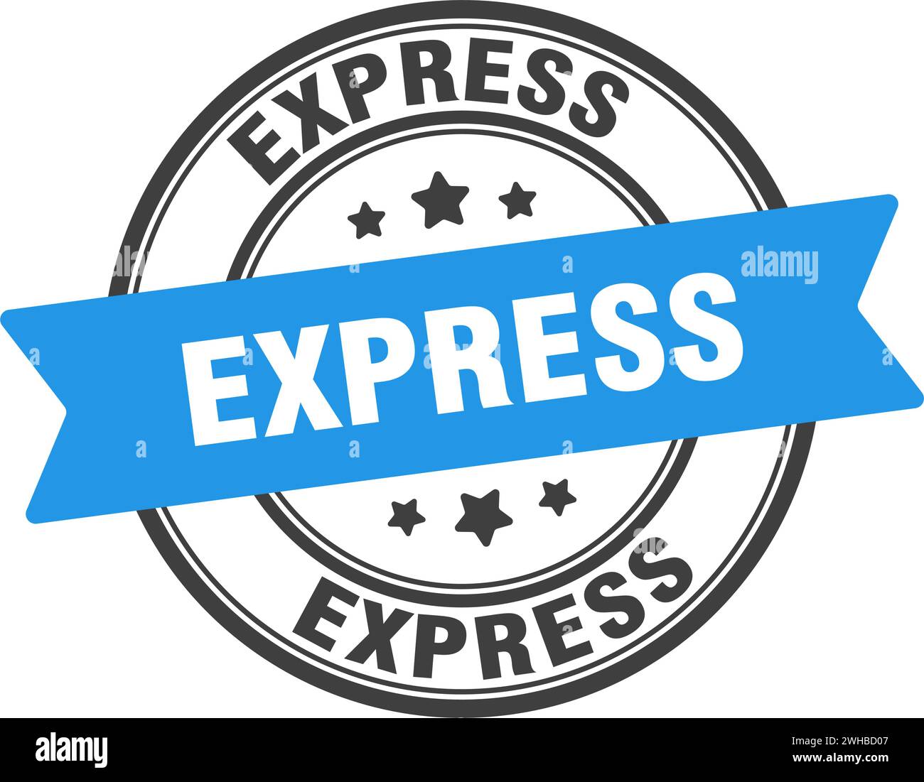 express stamp. express round sign. label on transparent background ...