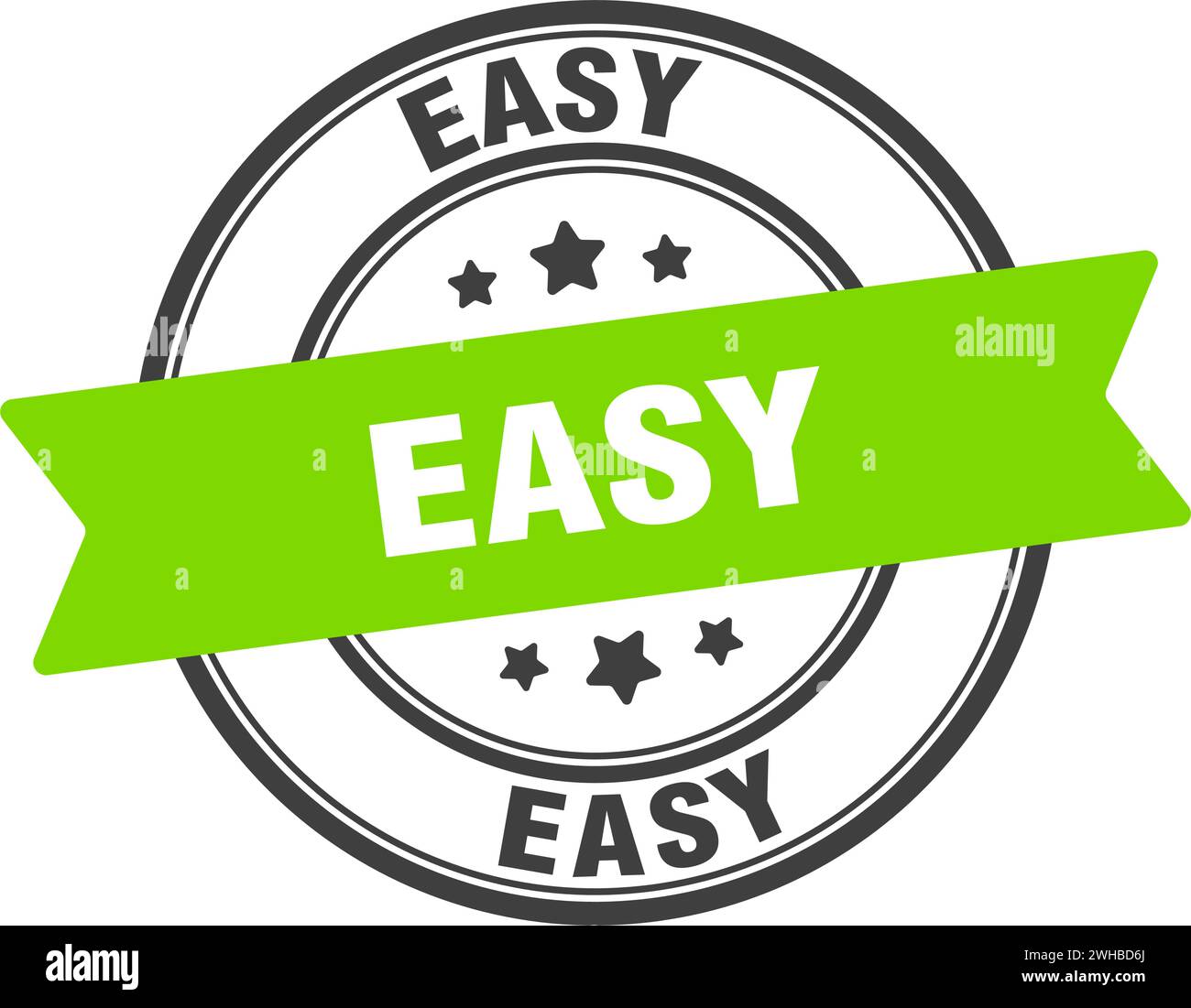 easy stamp. easy round sign. label on transparent background Stock ...