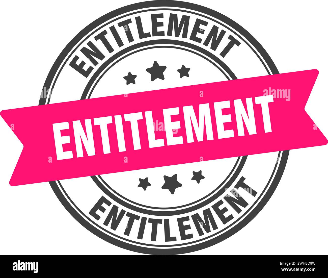 entitlement stamp. entitlement round sign. label on transparent ...