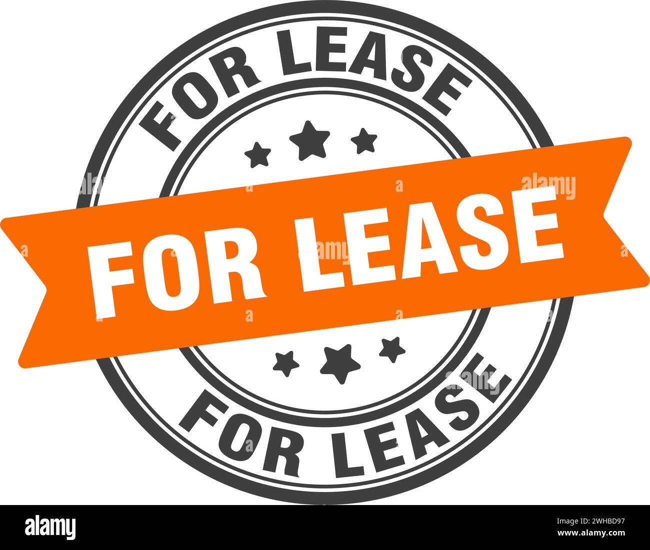 for lease stamp. for lease round sign. label on transparent background ...